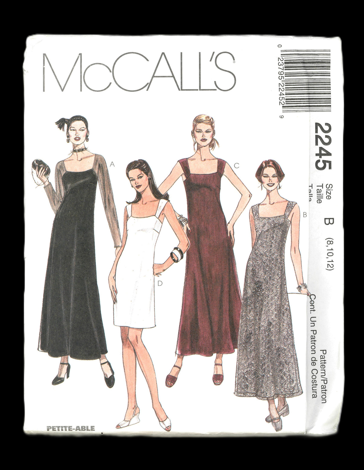 90s McCalls 2245 Misses Dress in Two Lengths Sewing Pattern - UNCUT ...