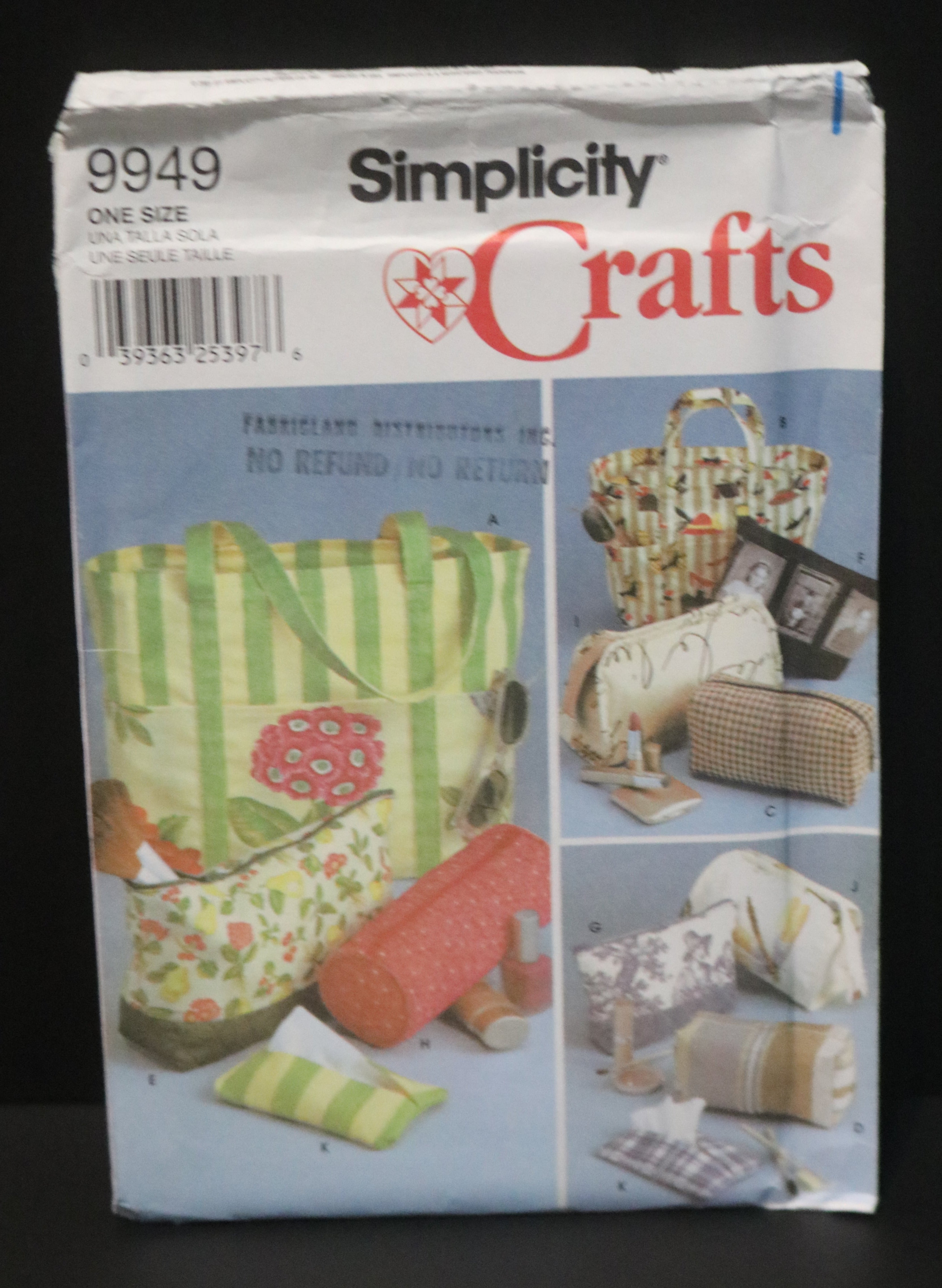 Simplicity 9949 Bags in Various Sizes Sewing Pattern UNCUT – Uptown ...