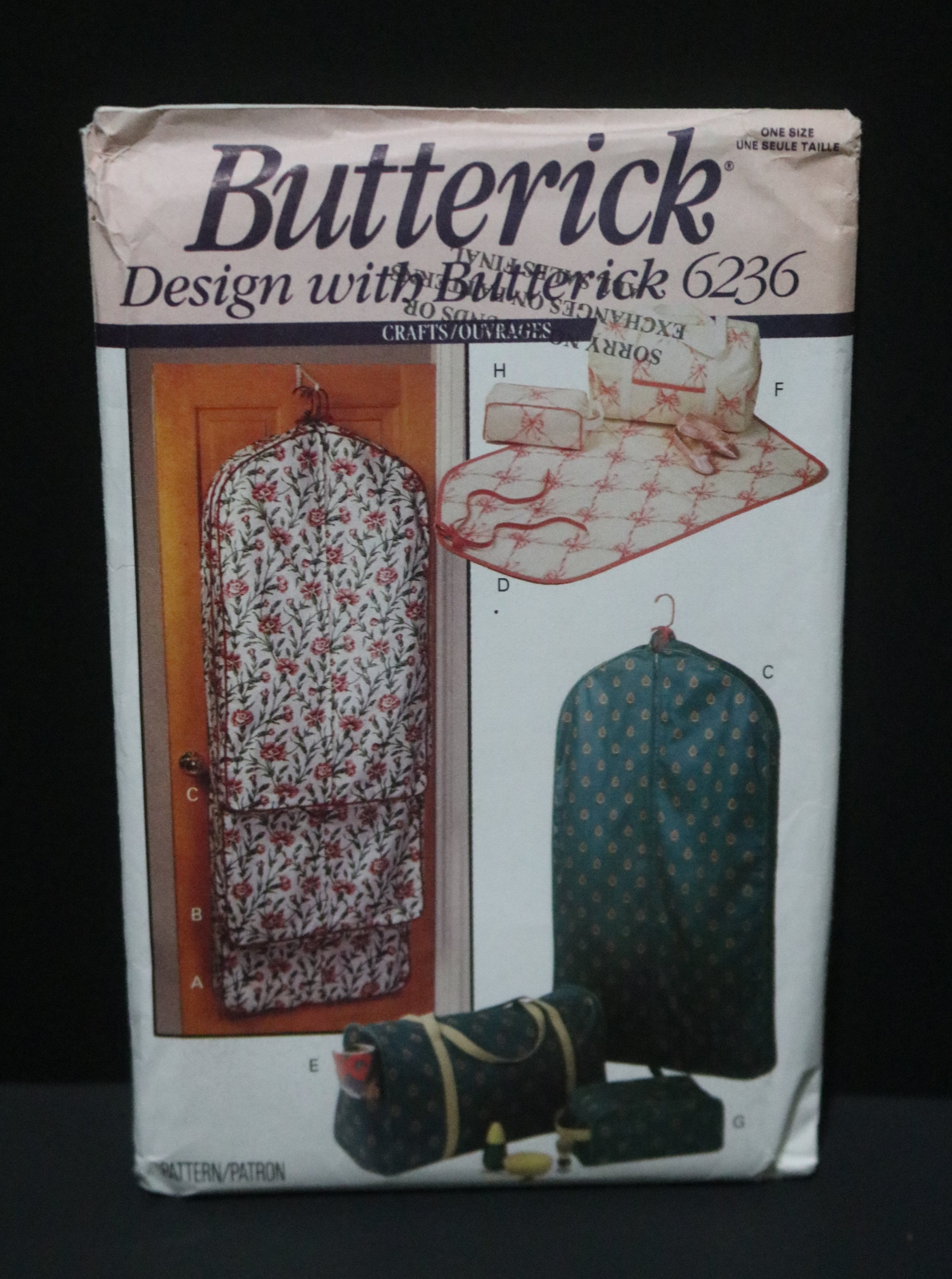 Butterick 6236 Garment Bags Totes and Accessory Case Sewing Pattern ...