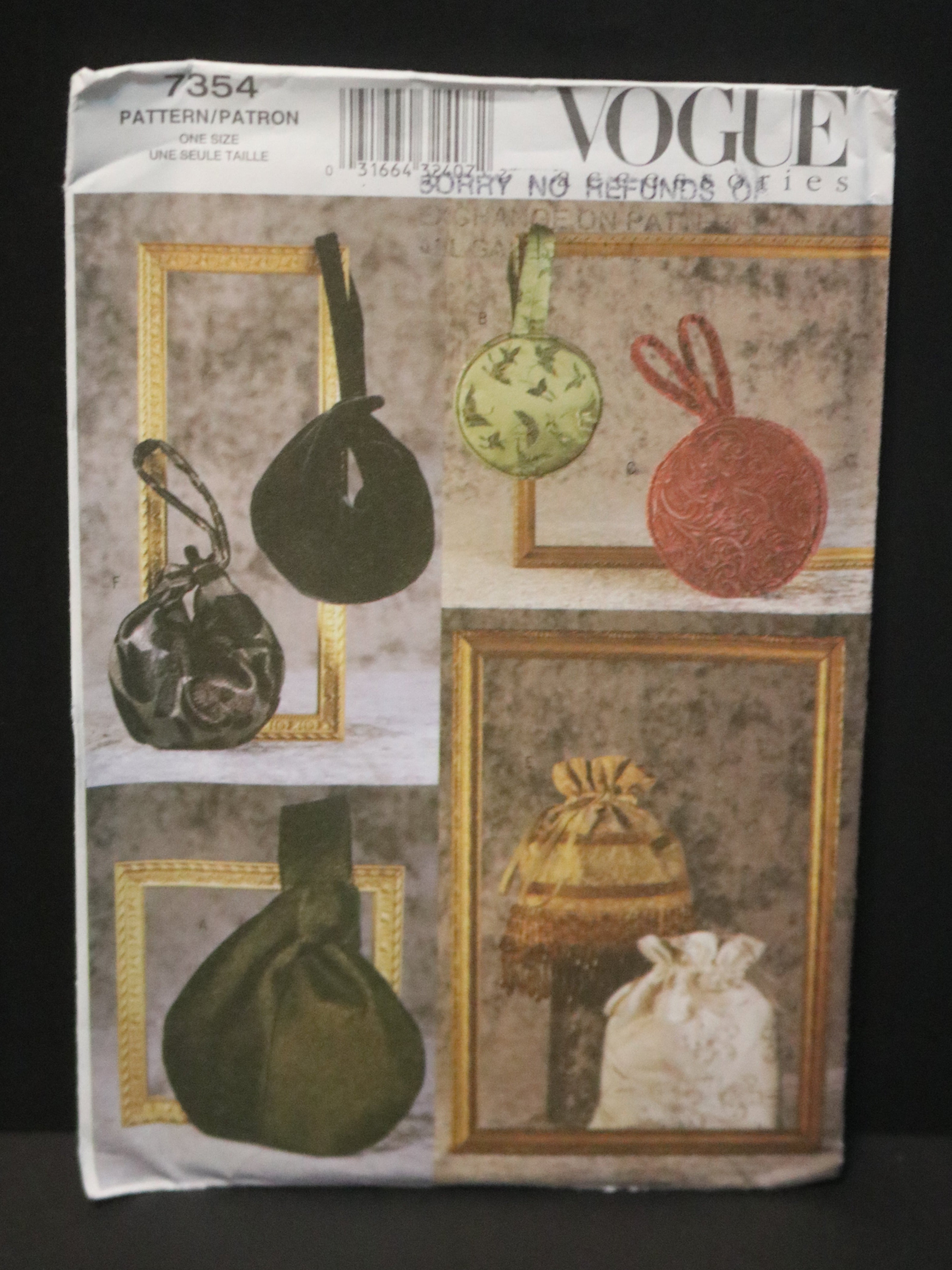 Vogue 7354 Evening Bags Sewing Pattern - UNCUT – Uptown Pattern Shop