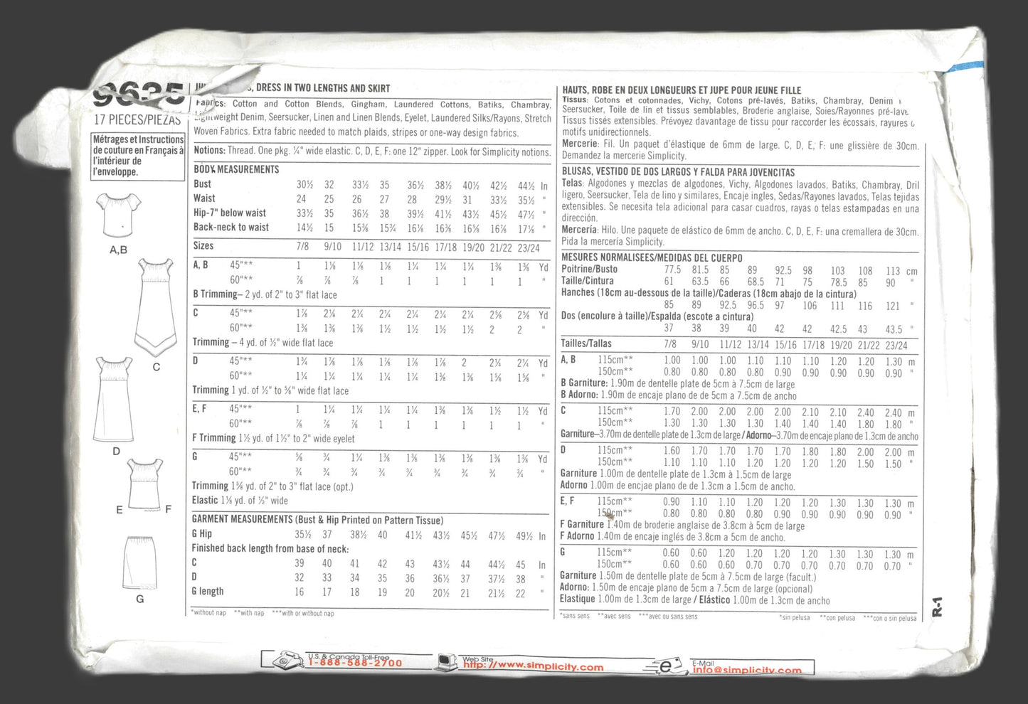 Simplicity 9635 Grooves Juniors Dress in Two Lengths and Skirt Sewing ...