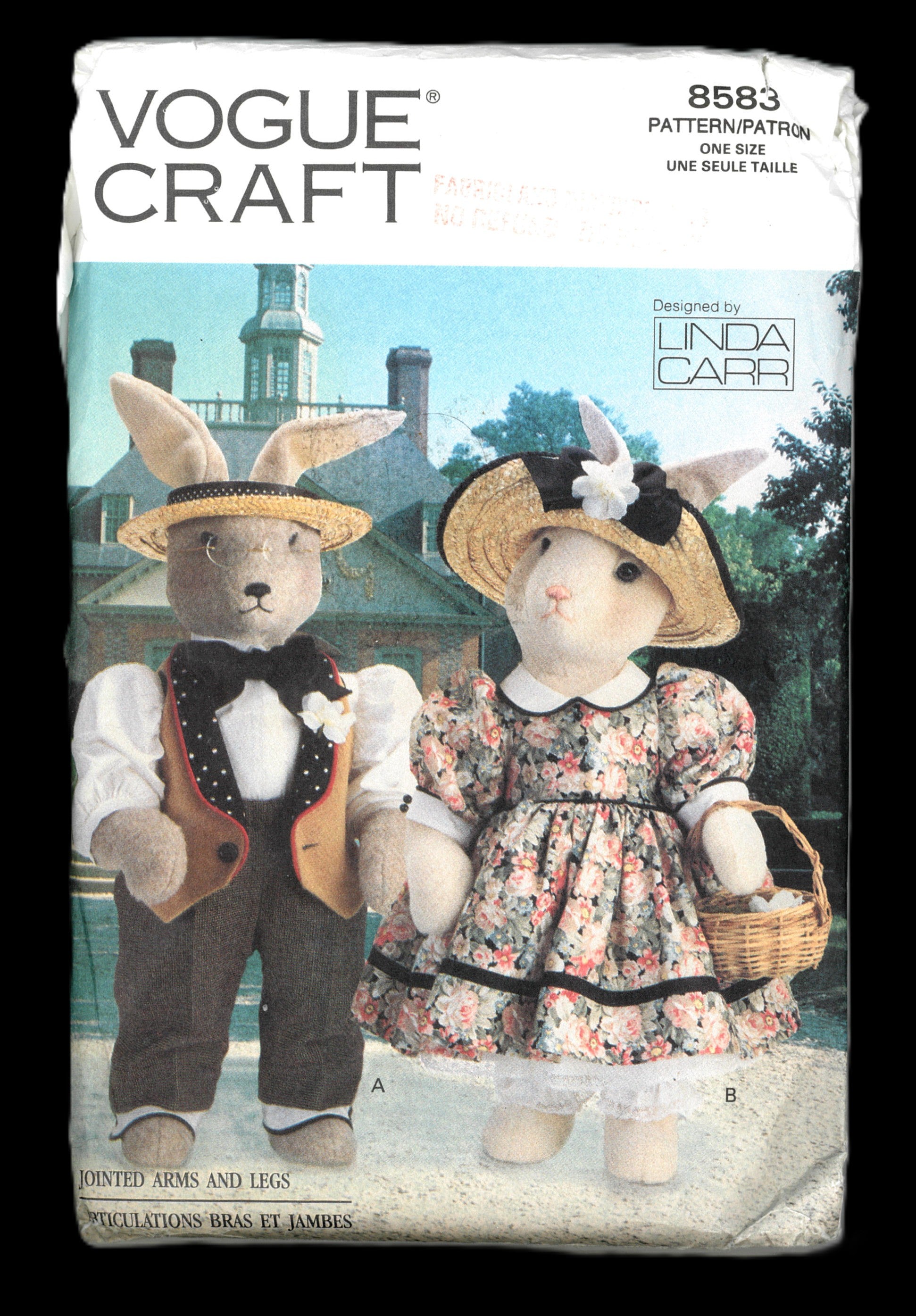 Vogue 8583 Linda Carr Rabbits Sewing Pattern UNCUT – Uptown Pattern Shop